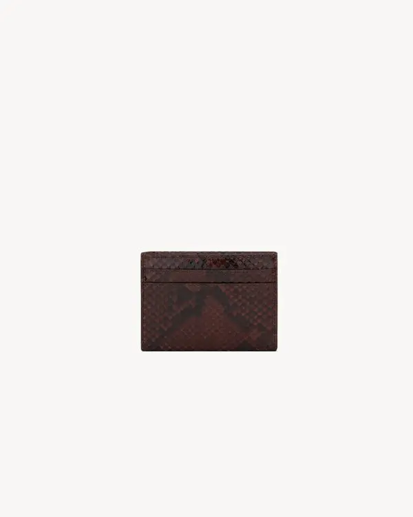 Saint Laurent Letter Card Case In Python