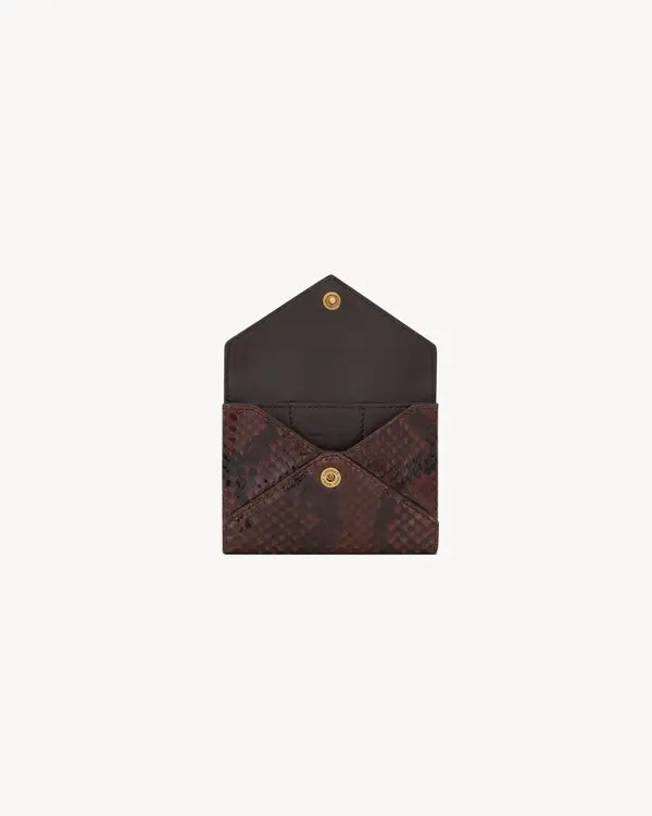 Saint Laurent Letter Card Case In Python