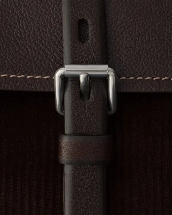 Prada Bonnie Large Corduroy And Leather Handbag