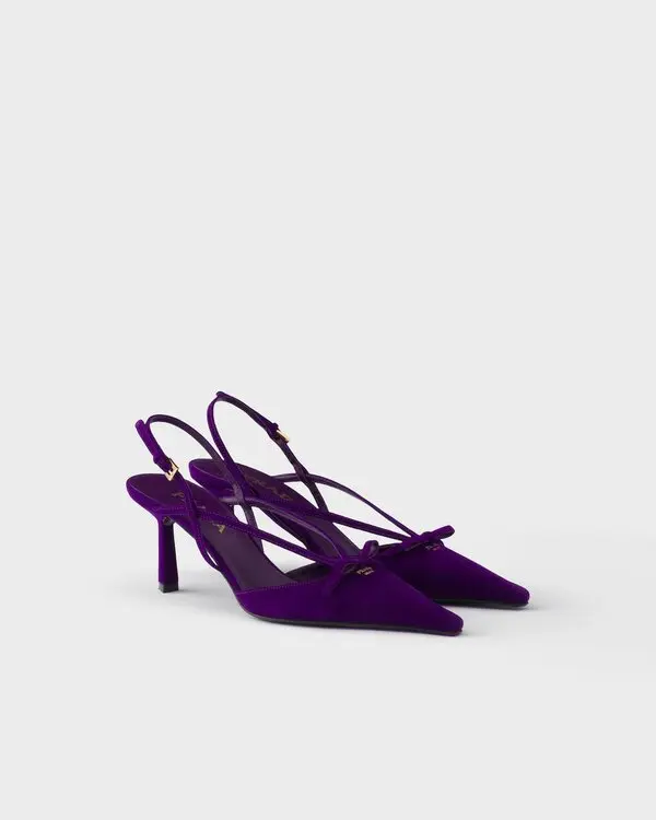 Prada Suede Slingback Pumps