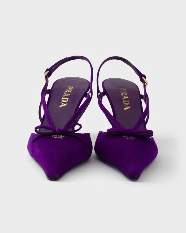Prada Suede Slingback Pumps