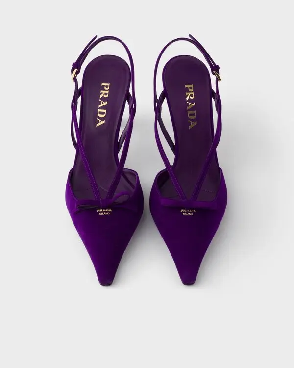 Prada Suede Slingback Pumps