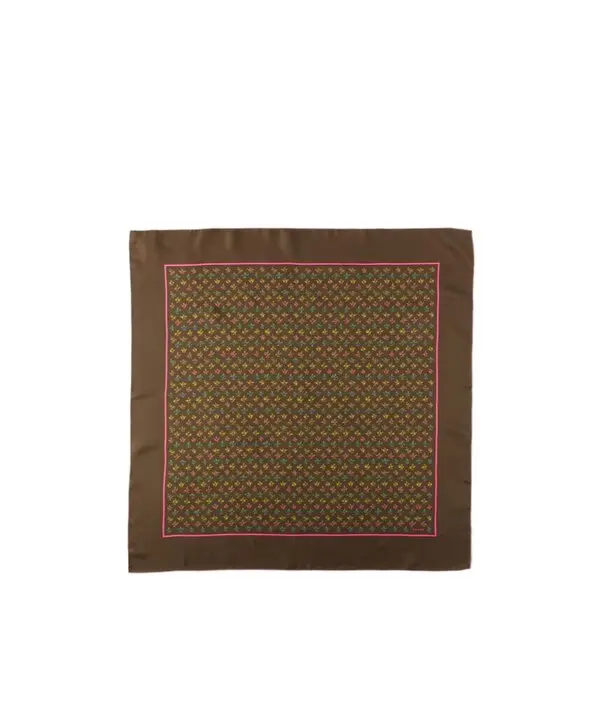 Prada Printed Twill Scarf 90 - Cocoa Brown