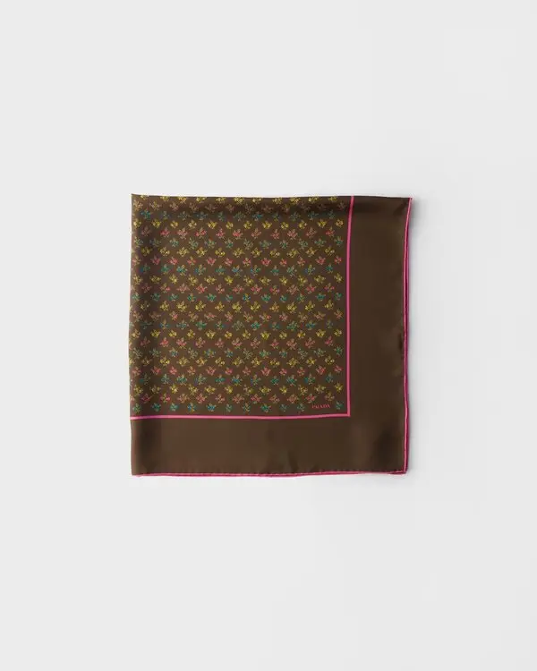 Prada Printed Twill Scarf 90