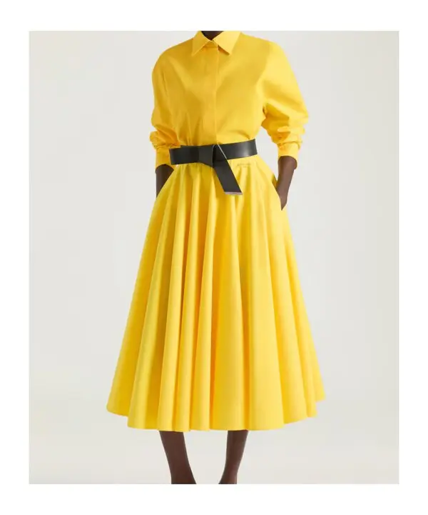 Givenchy Long Circular Skirt In Poplin