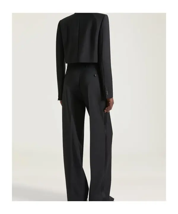 Givenchy Cropped Embroidered Jacket In Wool And Mohair