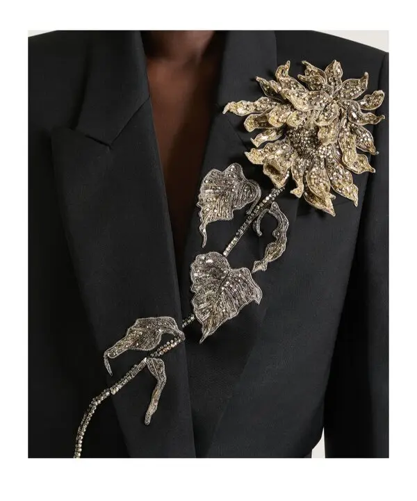 Givenchy Cropped Embroidered Jacket In Wool And Mohair