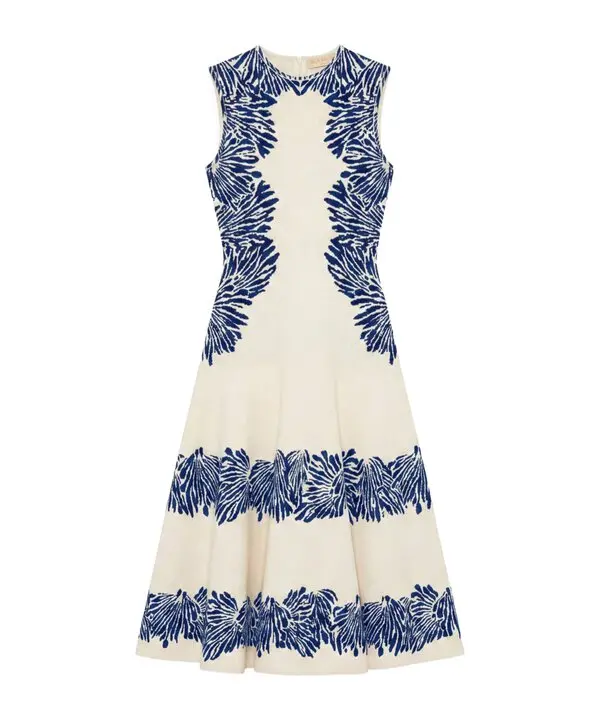 Ulla Johnson Iona Jacquard-knit Midi Dress - Ocean