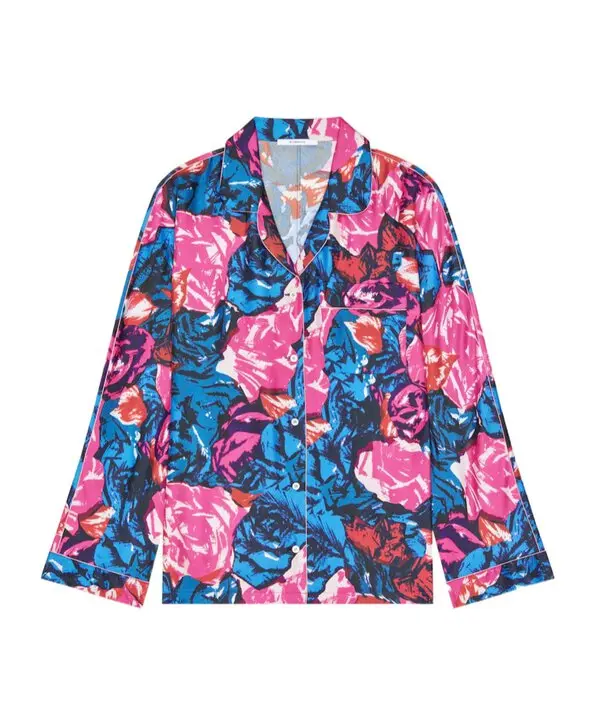 Givenchy Floral Print Pyjama Shirt - Blue
