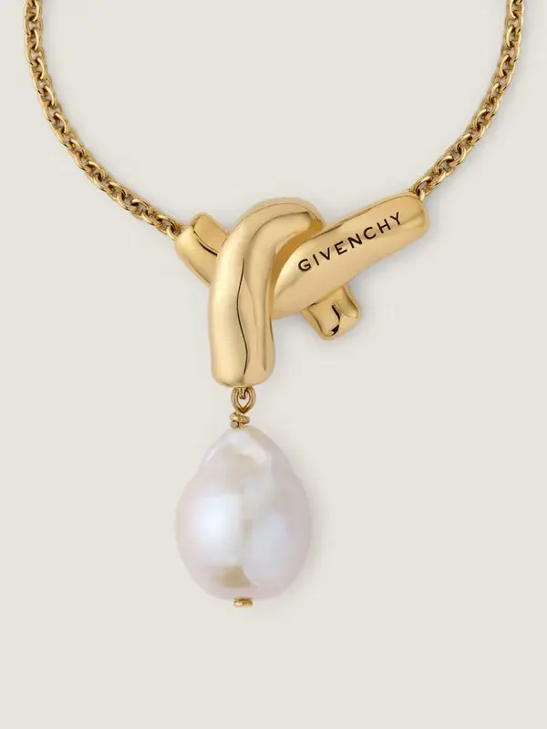 Givenchy Chain Link Bracelet In Metal And Pearl