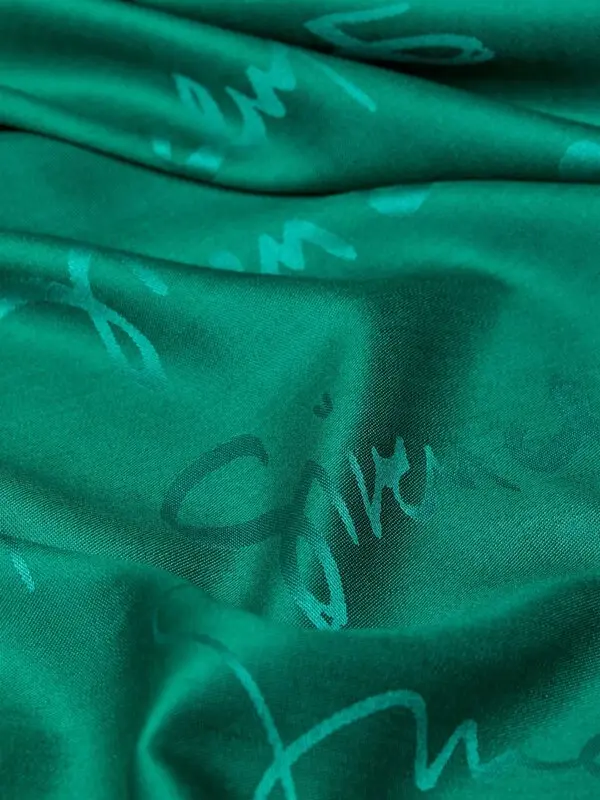 Givenchy Shawl In Silk And Wool With Signature