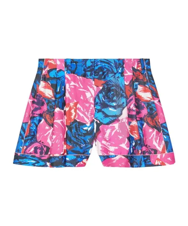 Givenchy Floral Print Pyjama Shorts - Blue