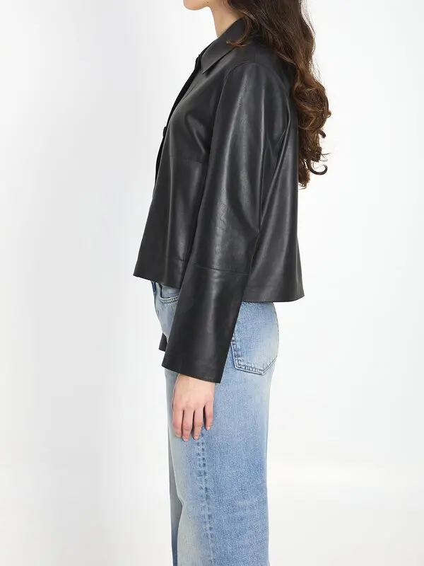 ARMA Cropped Leather Chore Jacket