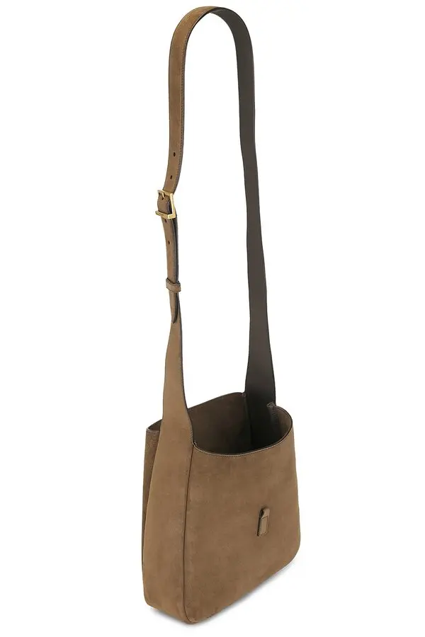 Saint Laurent Small Le 5 A 7 Supple Crossbody Bag In Brown