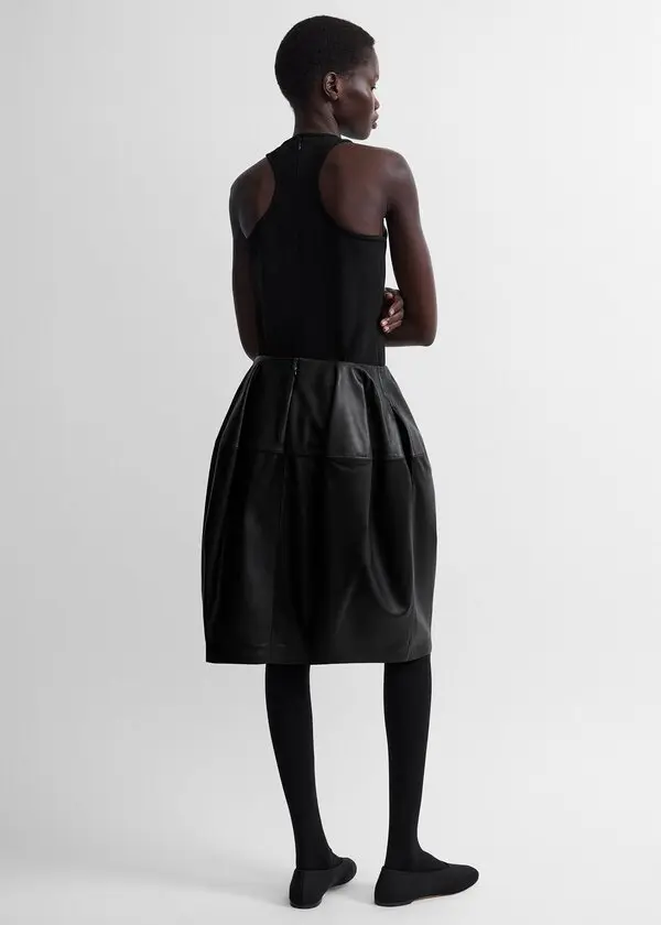 TOTEME Sculptural Leather Skirt