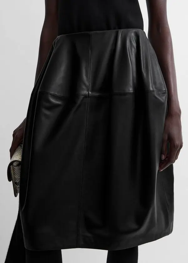 TOTEME Sculptural Leather Skirt