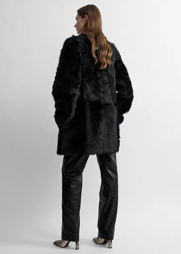 TOTEME Short Silky Shearling Coat