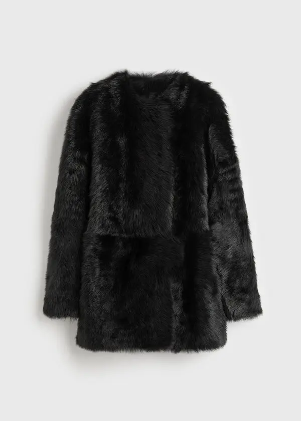 TOTEME Short Silky Shearling Coat