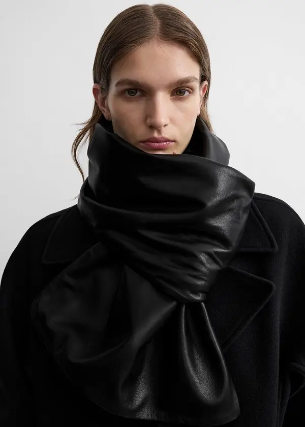 TOTEME Leather Cashmere Scarf