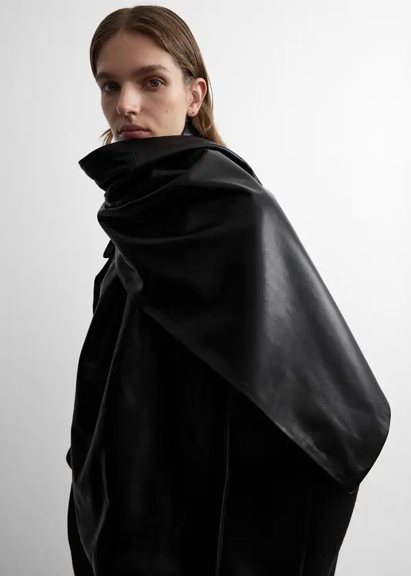 TOTEME Leather Cashmere Scarf