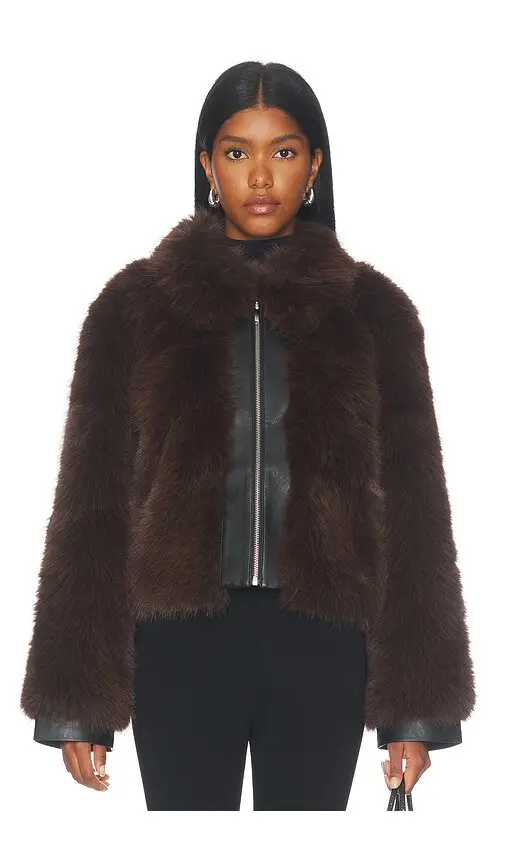 ET OCHS Yates Combo Jacket - Mocha