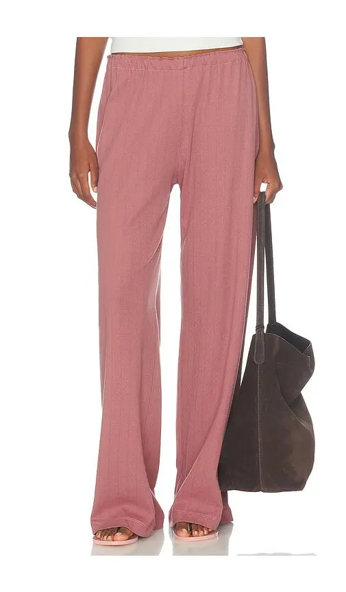 VIR VITA Hilda Pointelle Pant In Pink - Petal