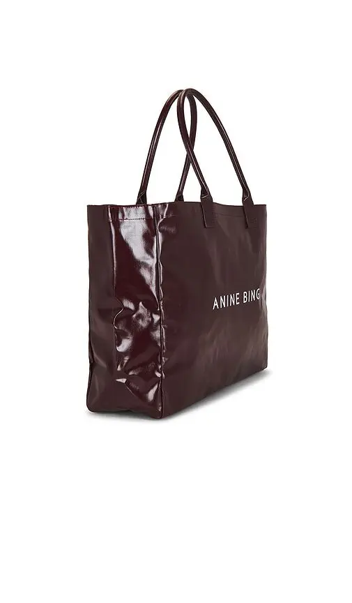 ANINE BING Leo Coated Canvas Tote Bag