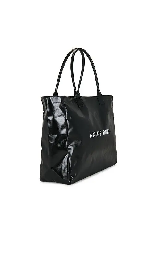 ANINE BING Leo Coated Canvas Tote