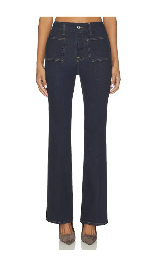 Good American Always Fits Bootcut Jeans In Denim-dark - Denethic Blue04