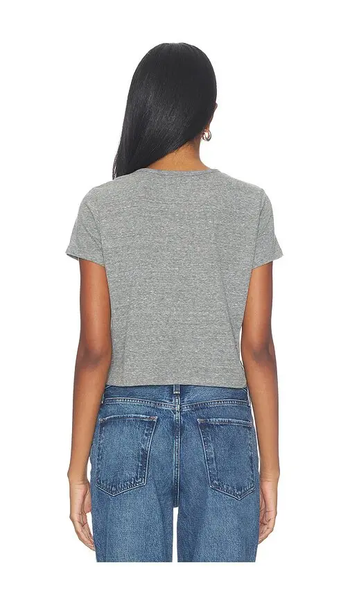 SUNNY SOMEWHERE Red Game Day Tiny Tee In Grey
