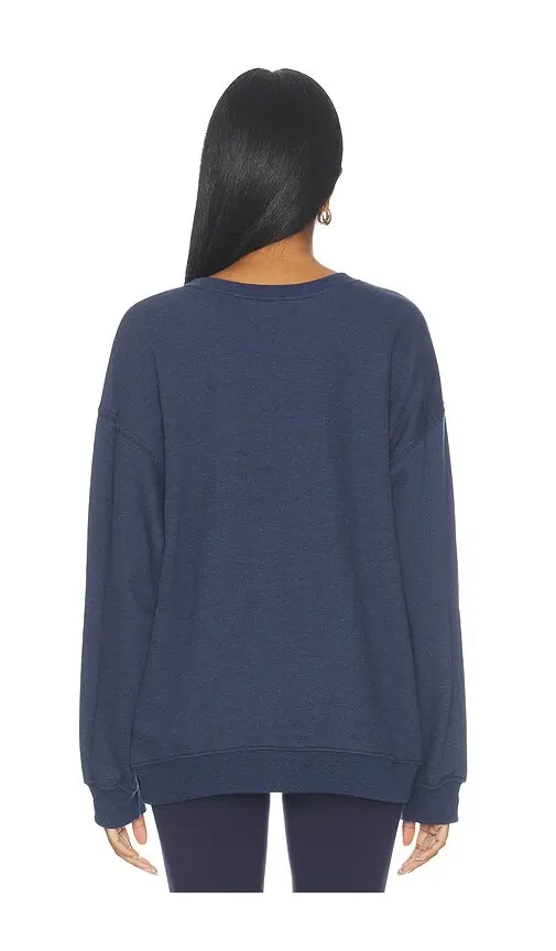 SUNNY SOMEWHERE Oversized Crew Neck "go Team" Sweatshirt