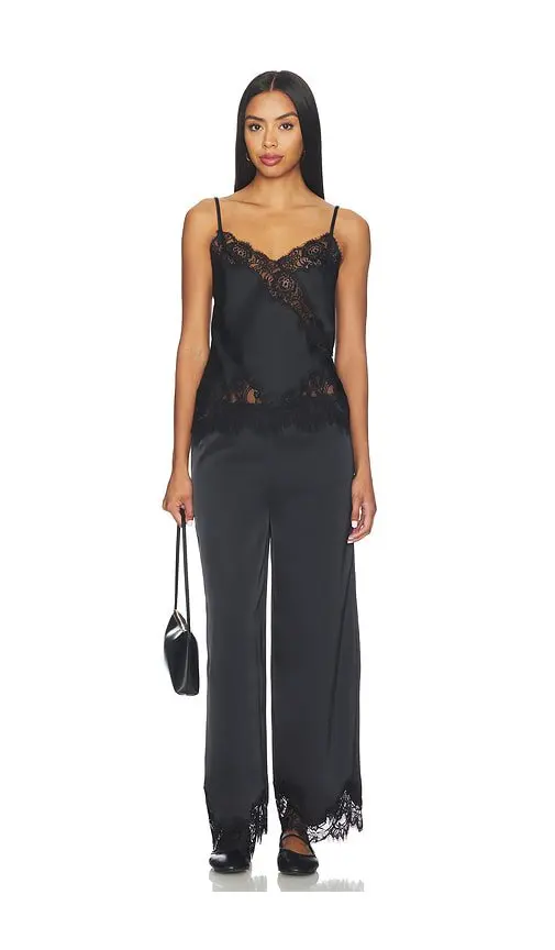 LOVERS AND FRIENDS Satin Lace Trim Camisole