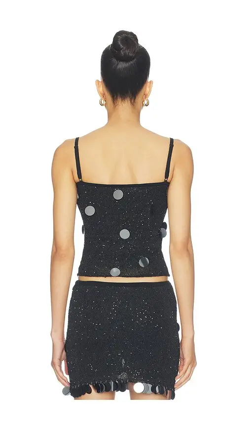 Ph5 Ariel Sequins Tank Top In Black