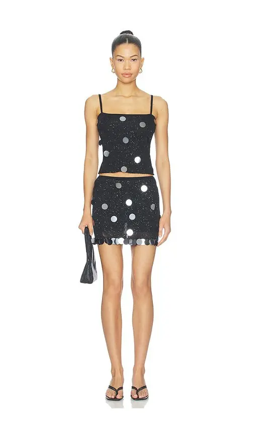Ph5 Ariel Sequins Tank Top In Black