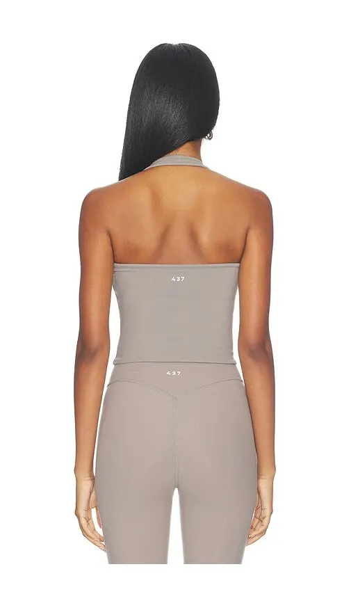 437 The Halter Tank Top In Grey