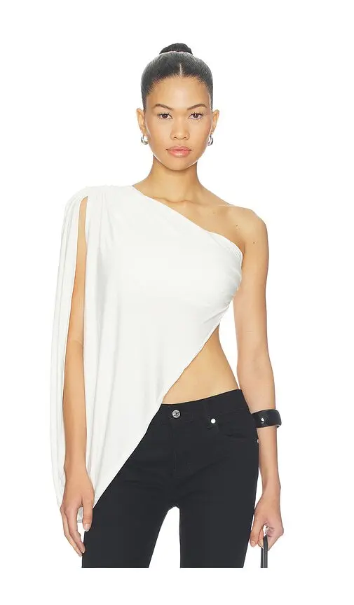 Superdown Fellie Asymmetrical Top - White