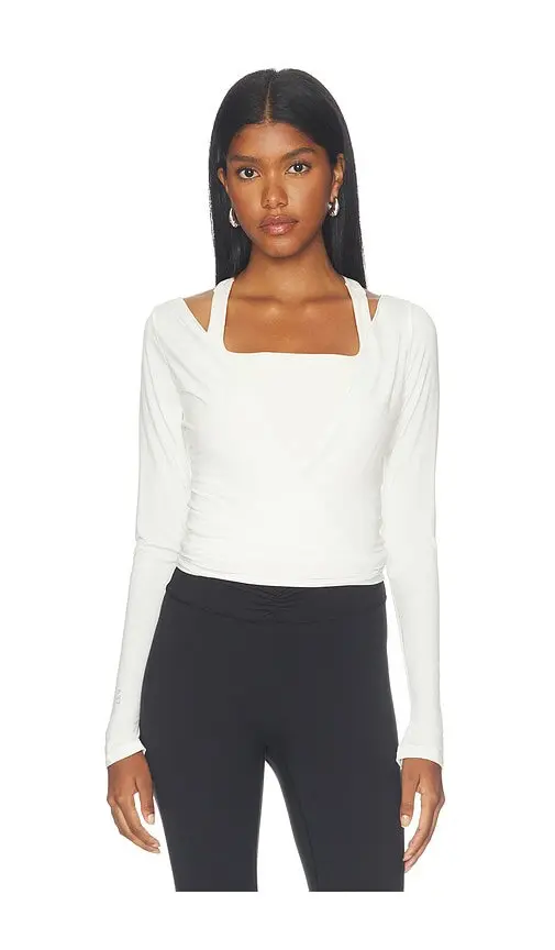 437 The Wrap Top - White