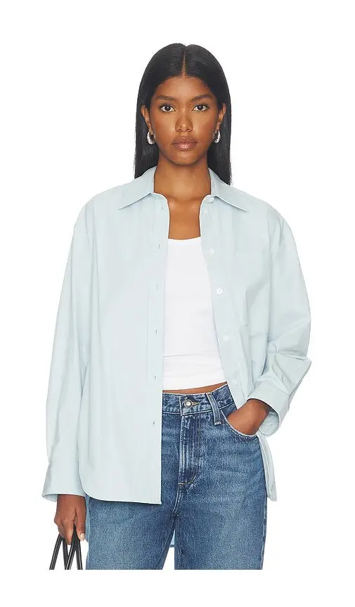 ANINE BING Scott Shirt - Cloud Blue
