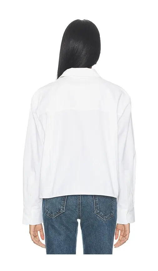 ANINE BING Scott Cropped Shirt