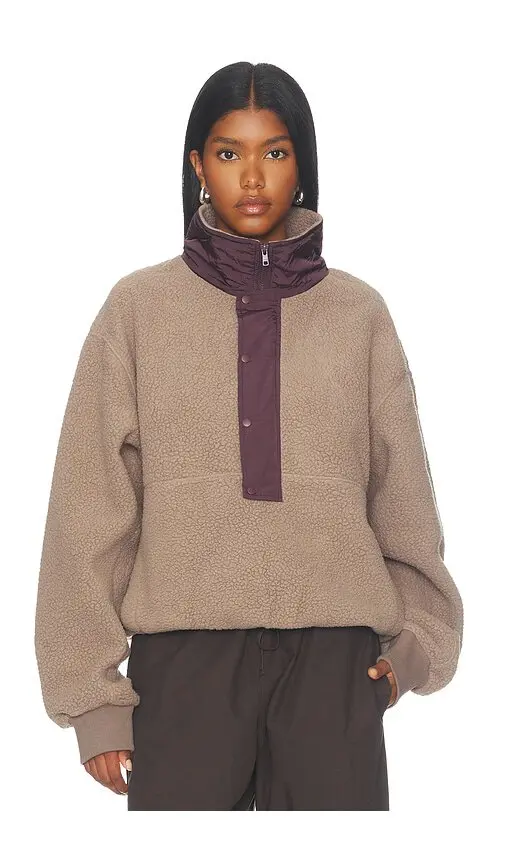 ENTIRE STUDIOS System Half Zip Fleece - Brown