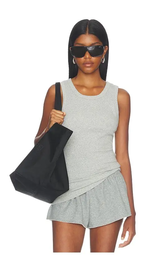 ENTIRE STUDIOS Rib Tank In Grey - Grey Marble