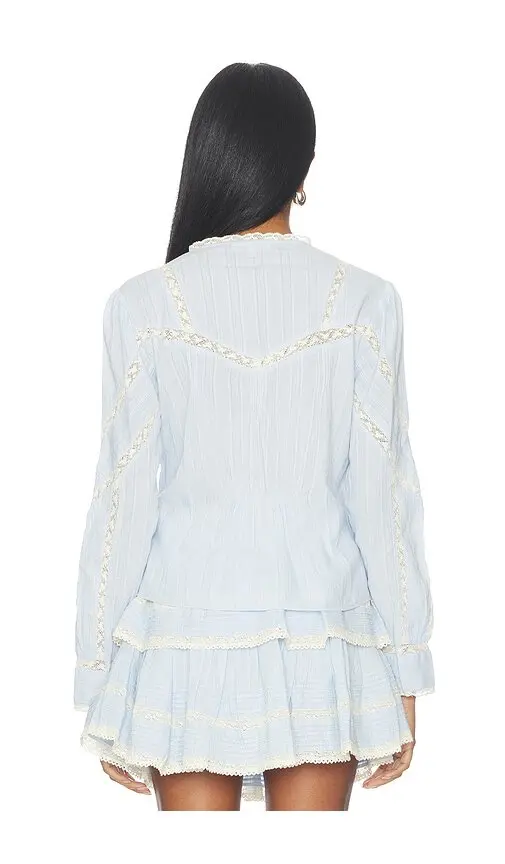 LoveShackFancy Miah Top In Blue