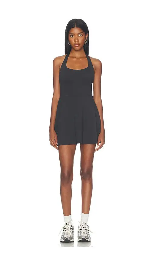 Vuori Tiebreak Halter Dress - Black