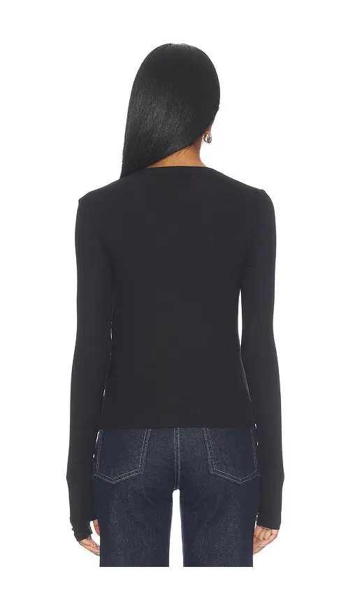 Michael Lauren Keplin Fitted Longsleeve With Cutout Double Line