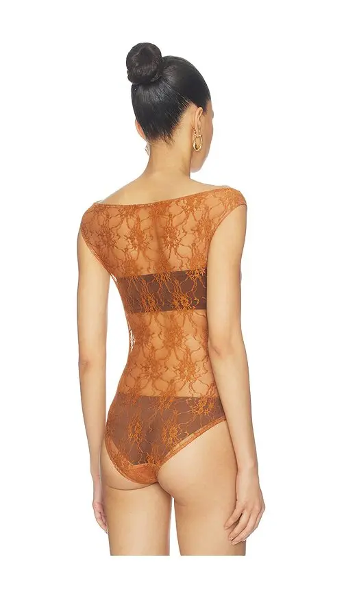 LOVERS AND FRIENDS Cas Bodysuit In Burnt Orange