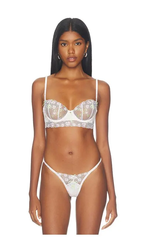 For Love & Lemons Pastel Bouquets Underwire Bra - Pink
