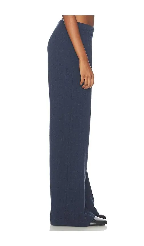 LESET Pointelle Boxer Pant In Midnight Melange In Navy
