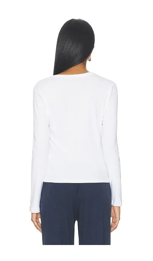 LESET Nando Slim Long Sleeve V Neck Top