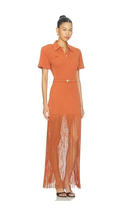 ROWEN ROSE Polo Maxi Dress In Orange