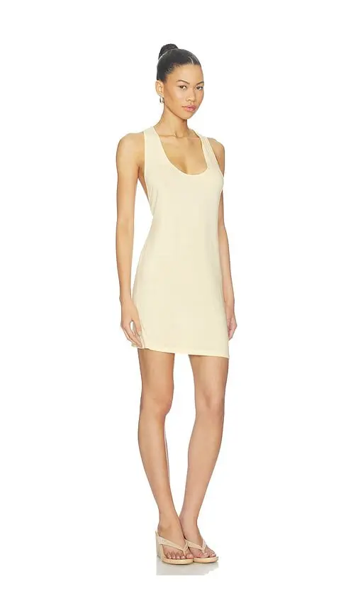 EB DENIM Valley Racer Tank Dress In Yellow